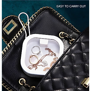 XING ZHONG Hair Tie Organizer Box,Portable Travel QTip Holder Hair Accessories Organizer,Small Items Desktop Travel Storage for Bathroom Cotton Swabs