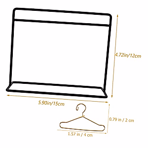 KOMBIUDA 1 Set Clothes Hanger Closet Racks for Hanging Clothes Miniture House Furniture Clothes Organizer Rack Mini Clothing Wardrobe Clothes Rack Miniature Hanger Display Stand Black Metal