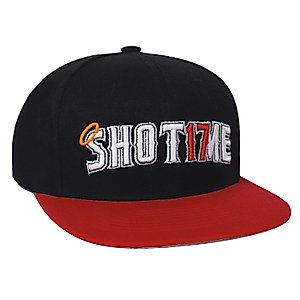 SHOT17ME 17 Ohtani Baseball Cap 3D Embroidered Hip hop Outdoors Snapback Adjustable Hat (Black)