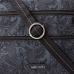 Sakroots womens Women's in Eco-twill, Multifunctional Purse With Adjustable Strap & Zipper Pockets, Sustainable Cross Body Handbag, Black Spirit Desert, One Size US