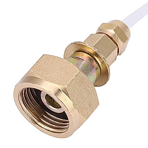 Alomejor Outdoor Camping Furnace Fittings Flat Gas Joint Liquefied Gas Cylinder Inflation Valve with Catheter Picnic Stove Head Gas Converter Refill Adapter