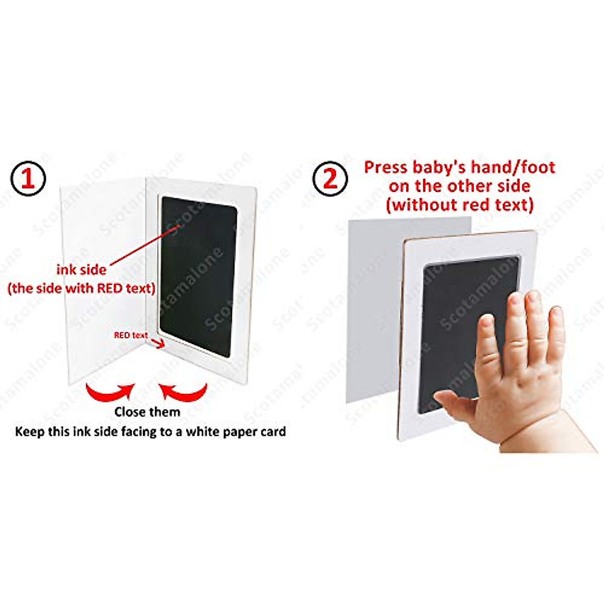 Baby Footprint Kit Pet Paw Print Kit Handprint Ink Pads 2 Packs Medium Size