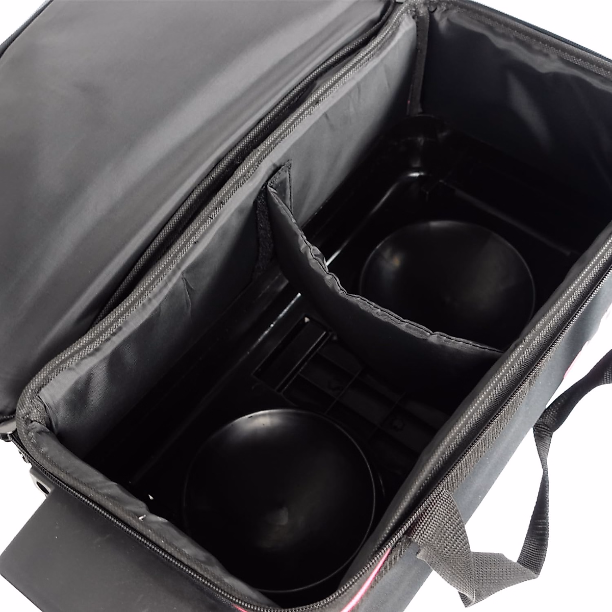 ELITE Basic Double Roller Bowling Ball Bag With Rolling Wheels | Stylish Graffiti-Style Design | Durable Bowling Bags With Ample Storage | Double Bowling Ball Bag (Pink)