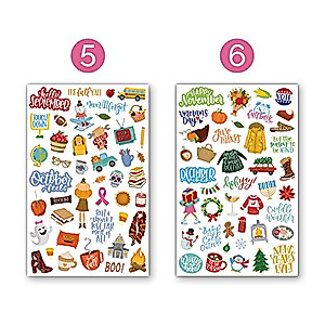 bloom daily planners New Holiday Seasonal Planner Sticker Sheets - Seasonal Sticker Pack - Over 250 Stickers Per Pack!