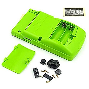 Replacement Full Housing Shell Case Cover Pack with Buttons Screwdrivers for Game Boy Color GBC Repair Part - Apple Green