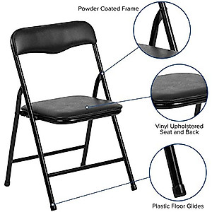 Flash Furniture Kids Black 3 Piece Folding Table and Chair Set