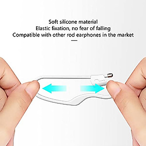 Haireca Adjustable Ear Hooks Designed for Apple AirPods Pro/Pro 2,AirPods 1/2/3[Added Stylish Leather Storage Bag],Airpods Accessories for Running,Ergonomic Design,Washable and Dirt Resistant(White)