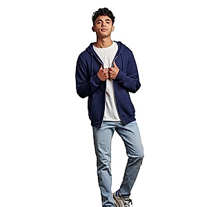 Russell Athletic mens Dri-power Fleece Full Zip athletic hoodies, Navy, XX-Large US