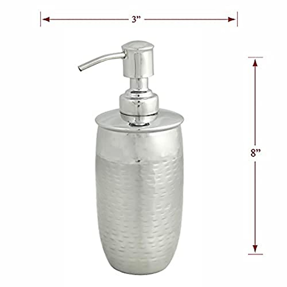 Bathroom Accessories - Set of 5 Includes Soap Lotion Dispenser, Soap Dish Tumbler, Cotton Jar, Tissue Box for Modern Farmhouse Bath Decor Kitchen Countertop Organizer Housewarming Gift - Silver