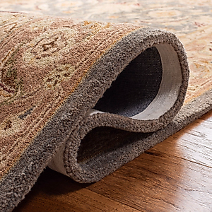 SAFAVIEH Anatolia Collection Area Rug - 6' x 9', Teal Blue & Taupe, Handmade Traditional Oriental Wool, Ideal for High Traffic Areas in Living Room, Bedroom (AN549B)