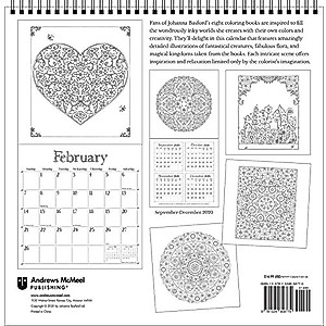 Johanna Basford 2021 Coloring Wall Calendar: Inky Wonderlands