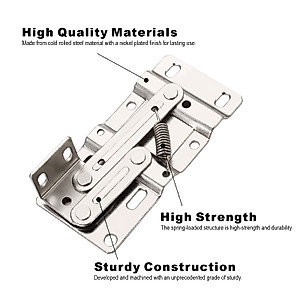 Furniware 1Pair Tip Out Tray Hinges, Standard Sink Hinges for Sink-Front Drawer, Steel