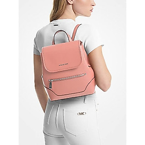 Michael Kors Harrison Medium Saffiano Leather Backpack (Pink)