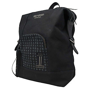Harley-Davidson Women's Uno Stars Distressed Cotton Denim Backpack - Black
