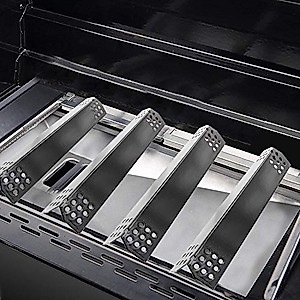 Hongso PPG371 (4-Pack) Porcelain Steel Heat Plate, Heat Shield, Heat Tent, Burner Cover, Vaporizor Bar Replacement for Grill Master 720-0697, 720-0737, Nexgrill 720-0830H, 720-0783E Gas Grill Models