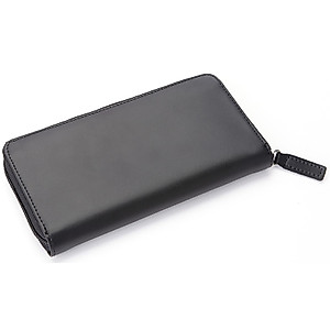 ROYCE RFID Blocking Continental Clutch Wallet Handcrafted in Genuine Leather - Black