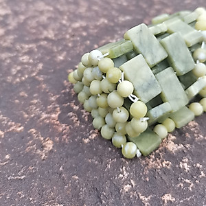 SIMPEXPE Jade Eye Mask Reusable Natural Green Face Stone Mask for Eliminate Wrinkles Puffiness