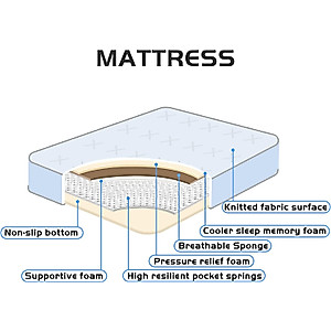 AICEHOME Full Mattress,14 Inch Medium Firm Feel Hybrid Mattress in a Box, Gel Memory Foam Multilayer Design Mattress,Individually Wrapped Spring for Motion Isolation & Support Full Size Mattresses