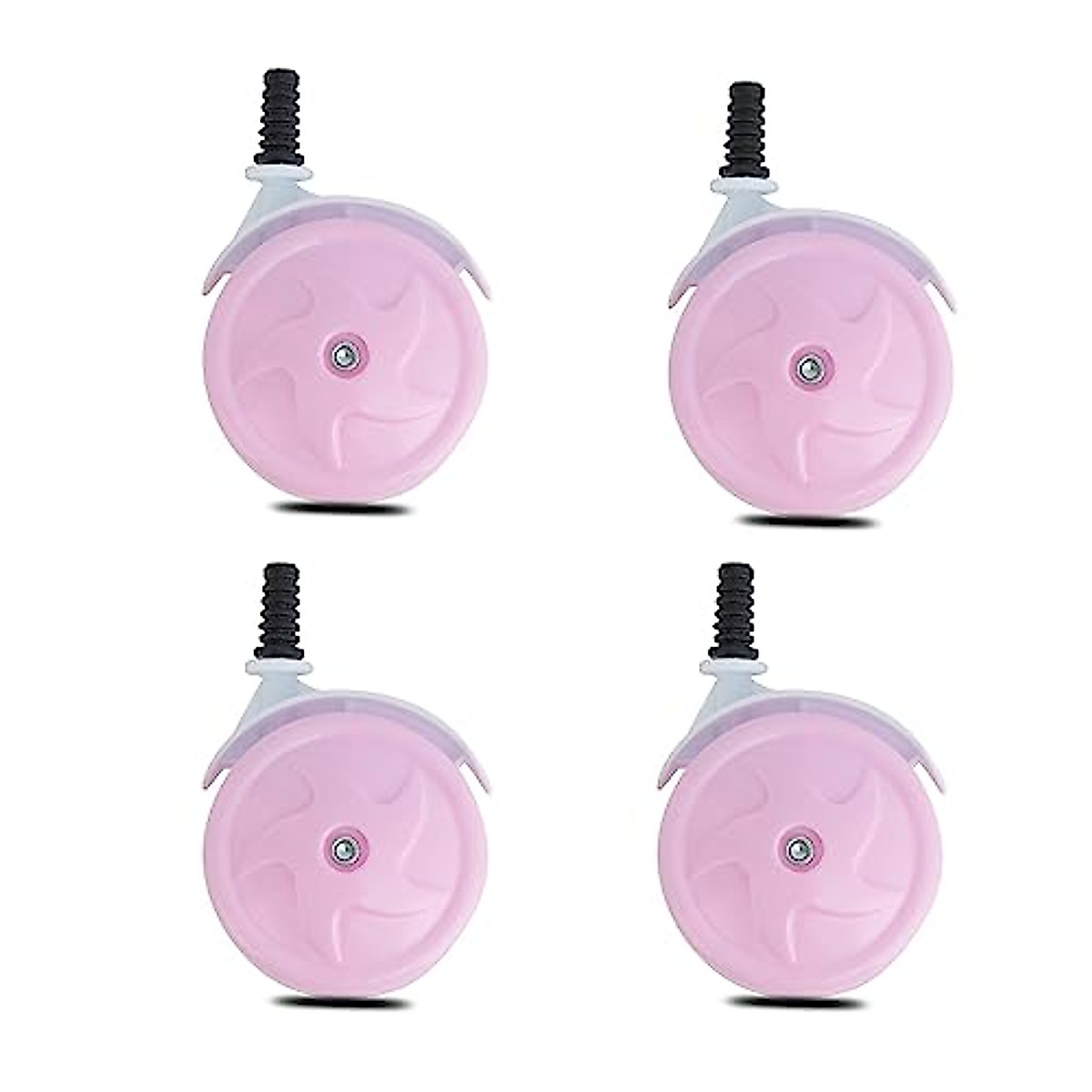 Baby Walker Wheels Replacement, Set of 2, Baby Walker Accessories, Plastic Wheels Casters, Universal Wheels (10mm, Pink)