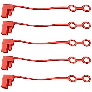 HJ Garden 10PCS SAE Plug Replacement Waterproof Protection Cover Cap Lid Top, Red