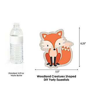 Woodland Creatures - Animal Shaped Decorations DIY Baby Shower or Birthday Party Essentials - Set of 20