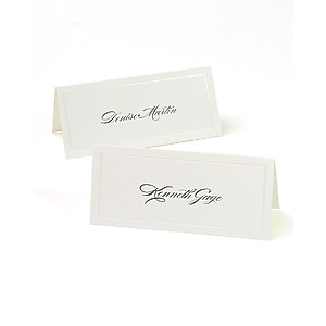 Gartner Studios Ivory Pearl Printable Place Cards, Pearlescent Border, 3.75 by 1.5 Inches, 48 Count