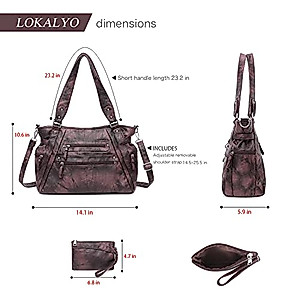 Hobo Bags for Women Handbags Large Ladies Tote Bucket Bag Washed Leather Shoulder Bags Crossbody Purse