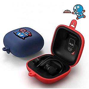 Silicone Protective Case Full Cover for Beats Powerbeats Pro Wireless Earphones Case Earbuds Case Wireless Headset (Black)