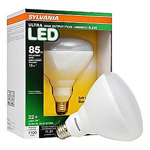 LEDVANCE 79176 Sylvania Dimmable Led Bulb, 15 W, 120 V, Br40, Medium, 25000 Hr, Warm White