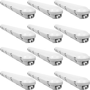 LED Flying Direct 4FT LED Vapor Tight Light, 40W-50W-60W Selectable, 3000K-4000K-5000K Tunable, 7800LM Vapor Proof Light, IP66 Waterproof LED Shop Light for Garage, Car Wash, 100-277V ETL Listed