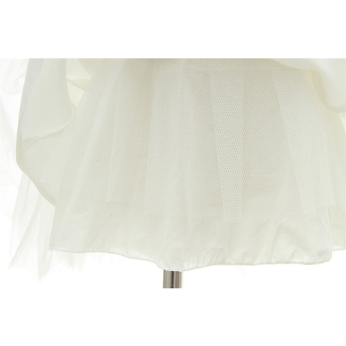 Meiqiduo Baby Girls Dress Christening Baptism Party Formal Dresses (3M/0-6Months, Ivory)