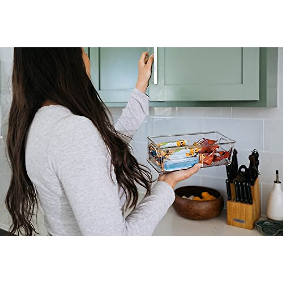 ClearSpace Plastic Pantry Organization and Food Storage Bin – Great Kitchen Organization and Kitchen Storage – Fridge Organizer Bins, Pantry Storage – 2 Pack