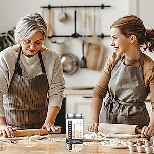 esidianzi Sourdough Starter Jar Kit 650ml Sourdough Starter Container Glass Sourdough Fermentation Jar Wide Mouth with Cloth Cover Spatula Scraper Thermometer Strip Elastic Band Rubber Band for Home