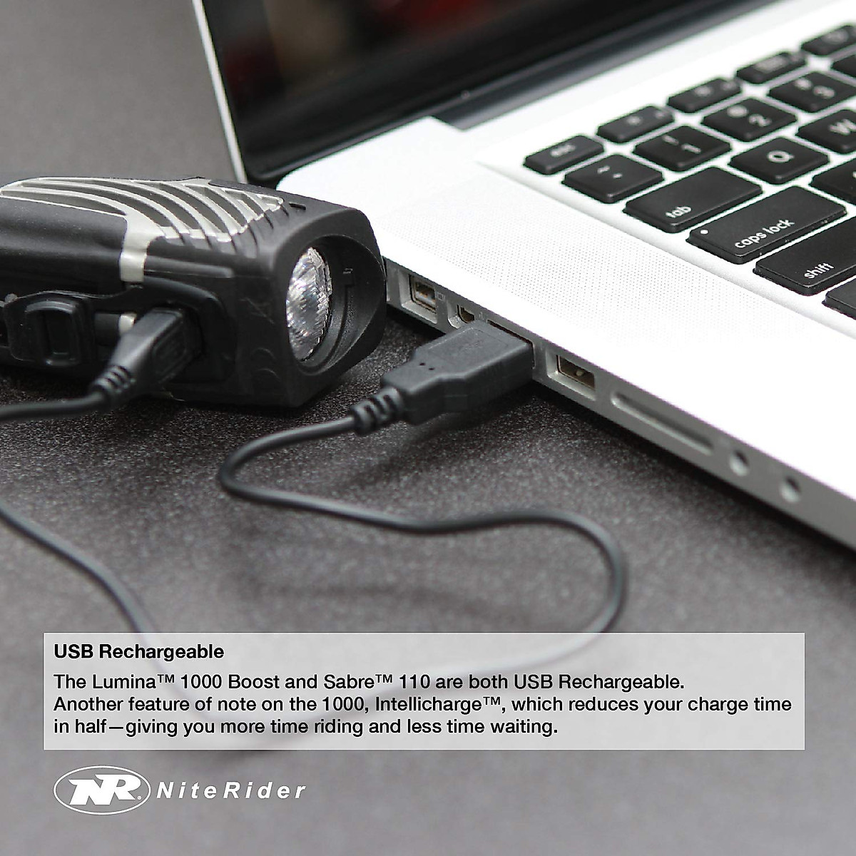 NiteRider Lumina 1000 Boost Front Bike Light Sabre 110 Rear Bike Light Combo Pack- LED USB Rechargeable Bicycle Headlight Water Resistant Mountain Road City Commuting Cycling Safety