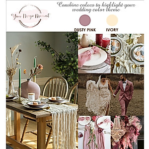 Gauze Table Runner 142 in Long 12 ft Bulk Ivory Nude Cheesecloth Table Runner - Table Cloth for Wedding Decor, Rustic Table Runner Boho Chick Rustic Wedding Table Decor - Long Table Runner for Wedding