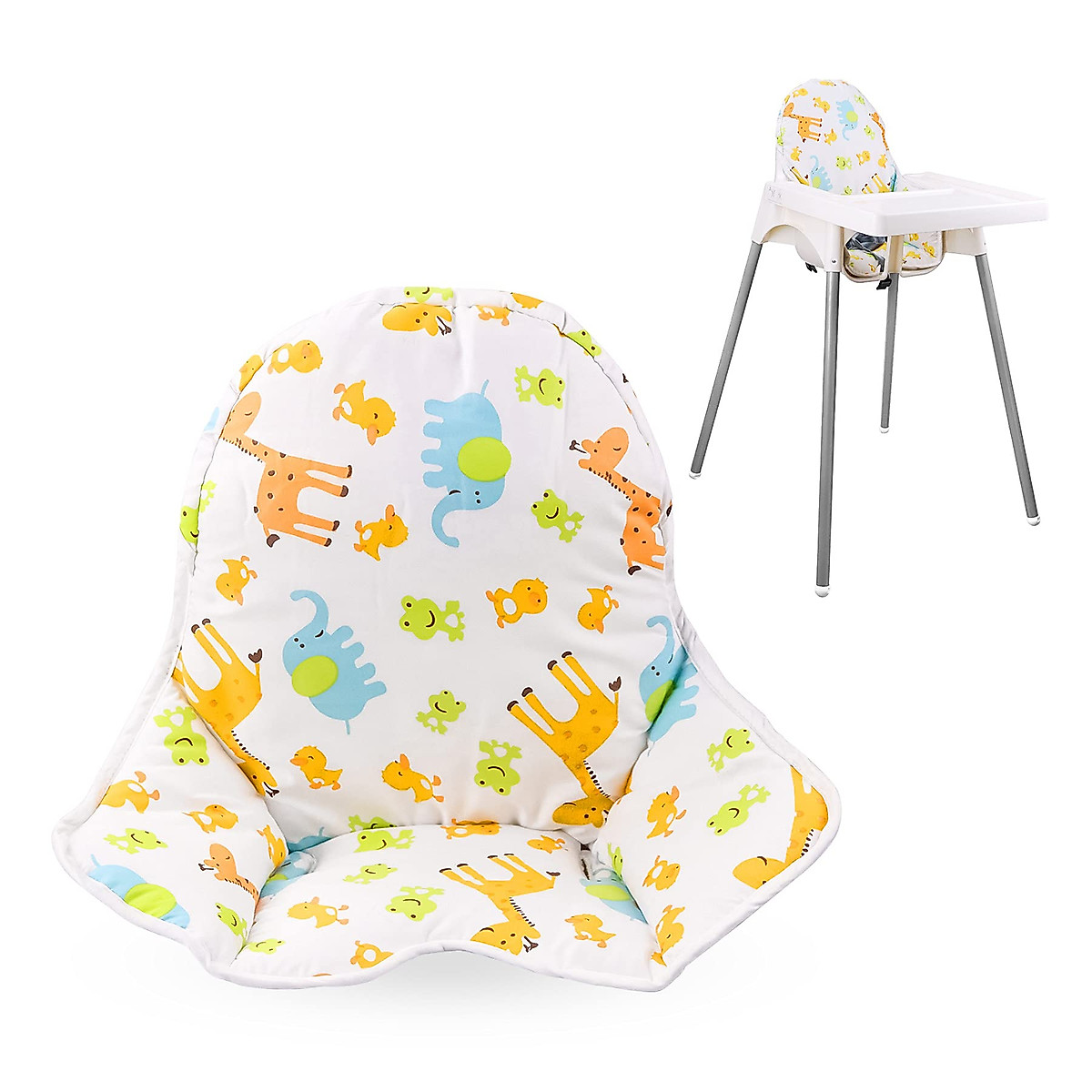 twoworld High Chair Cushion for IKEA Antilop Highchair, Baby High Chair Seat Cover Liner Mat Pad Cushion for IKEA Antilop High Chair (Animal Pattern)
