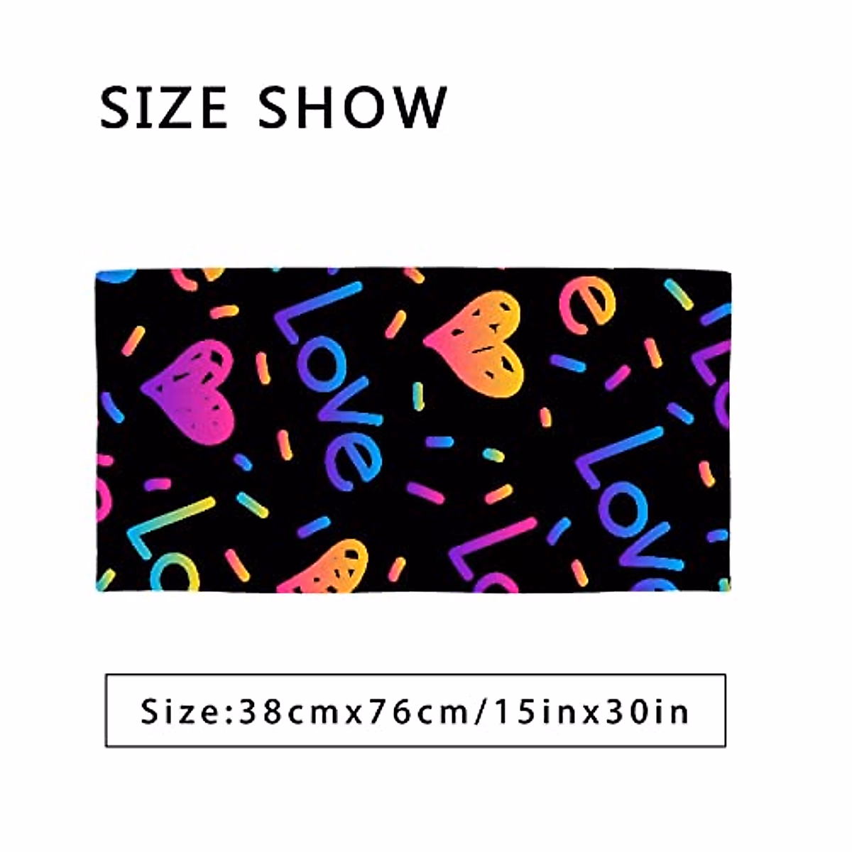 My Little Nest Hand Towels for Bathroom Abstract Rainbow Hearts Love Absorbent Small Bath Towel Soft Kitchen Towels Fingertip Towel for Guest and Bar 30 x 15 inch