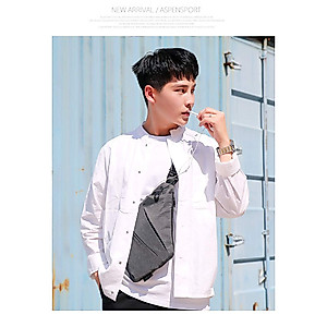 2023 New Personal Flex Bag, Fashion Anti-Thief Slim Sling Bag for Men, Travel Sling Bag Light Thin Chest Shoulder Bag, (Black, Right)