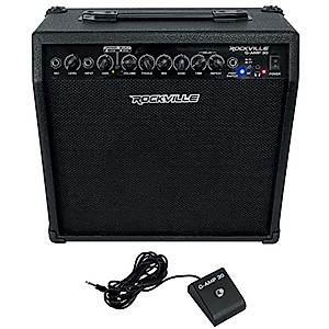 Rockville G-AMP 30 Watt Guitar Combo Amplifier Amp Bluetooth/Mic in+Footswitch