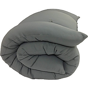 D&D Futon Furniture Traditional Japanese Floor Futon Mattress, Shiki Futon Filled with Cotton, Foam, Polyester Fiber (Gray, 3 x 30 x 80 (in))