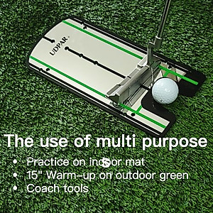 UDPARSCO Golf Putting Alignment Mirror, Portable Golf Training Aid, Putting Golf Training Equipment, Putting Trainer, Size 12 x 6 Inches