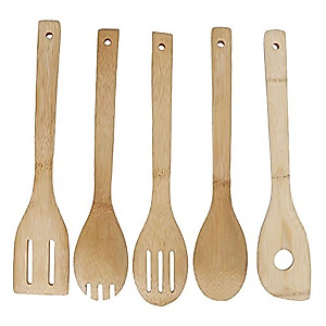 5Pcs Set Shovel Spa Spoon Kit Carving Bamboo Cooking Utensils Cookware Kitchen Supply 5Pcs Set Shovel Spa