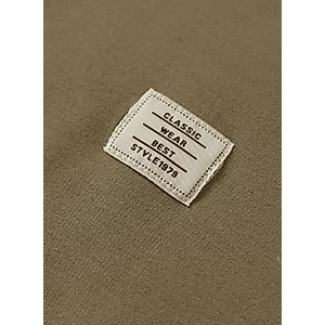 JMIERR Sweatsuits for Men Set 2 Piece Airport Outfits Long Sleeve Drawstring Hoodie Sweatshirt & Joggers Sweatpants with Pockets, Fall Tracksuit Matching Lounge Sets, Large, Khaki