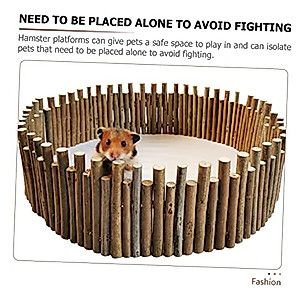 BUGUUYO Pet Wooden Fence Chinchilla Toys Pet Toys Wooden Playpen Wooden Hamster Fence Hamster Door Fence Hamster Suspension Bridge Toy Pet Cage Fence Toy Easy Installation Fence Toy Simple