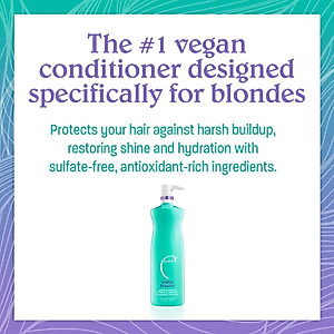 Malibu C Blondes Enhancing Shampoo & Conditioner Duo (33.8 oz) - Revitalizing Purple Shampoo & Conditioner for Hair Health + Brilliancy - Blondes Hair Care