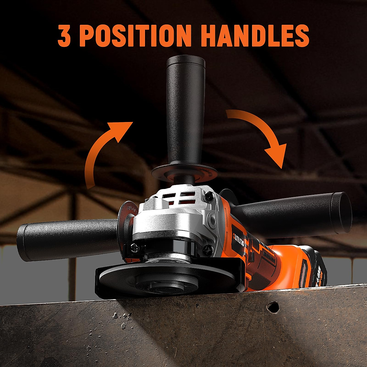 Angle Grinder Cordless,Cordless Grinder With Battery And Charger,4000mAh Batteries,21V,10000RPM Brushless Motor Metal Grinder,4-1/2'' Cutting Wheels, Flap Disc,Cordless Metal Cutting Tool