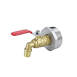 NORJIN 2" Drum Faucet Brass Barrel Faucet 3/4" with EPDM Gasket and Teflon Tape for 55 Gallon Drum