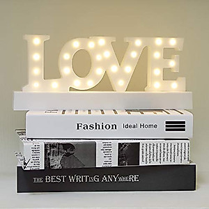 GUOCHENG Love Letter Decor Light LED Alphabet Love Marquee Light Sign Home Decorative Love Décor for Valentine's Day, Thanksgiving, Mother's Day