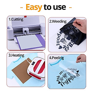 HTV Heat Transfer Vinyl Bundle: 36 Pack 12" x 10" Iron on Vinyl for T-Shirt, 27 Assorted Colors with HTV Accessories Tweezers for Cricut, Silhouette Cameo or Heat Press Machine