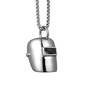 Hiphop Classic Welder Mask Pendant Necklaces for Welding Artisan Fashion Jewelry 27.5"